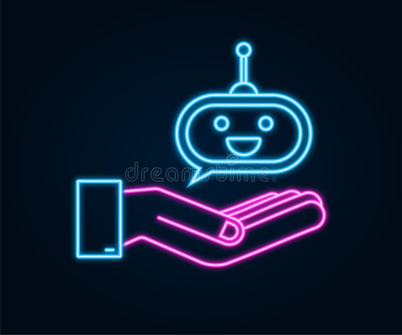 Cute Smiling Robot, Chat Bot Say Hi.Vector Modern Flat Cartoon ... Cute Smiling Robot, Chat Bot Say Hi.Vector Modern Flat Cartoon ...