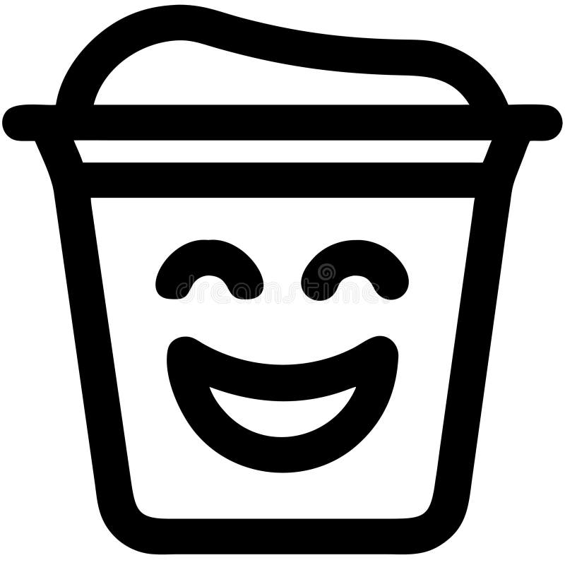 Cute Smiling Trash Bin Vector Illustration for Environmental Design and ...
