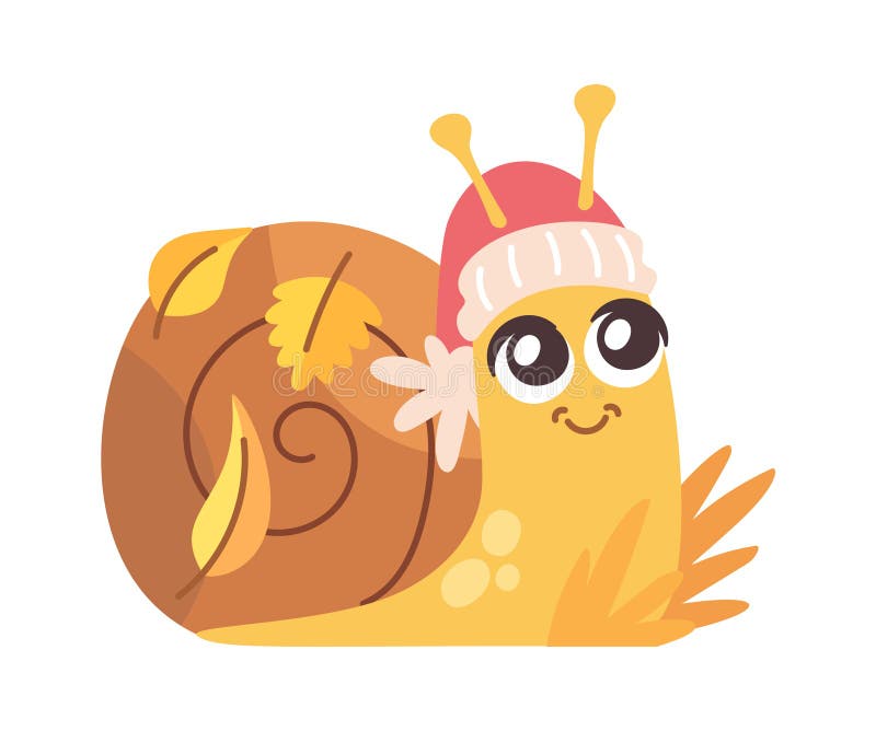 Cute Snail Character with Coiled Carrying Letter in Envelope Vector ...