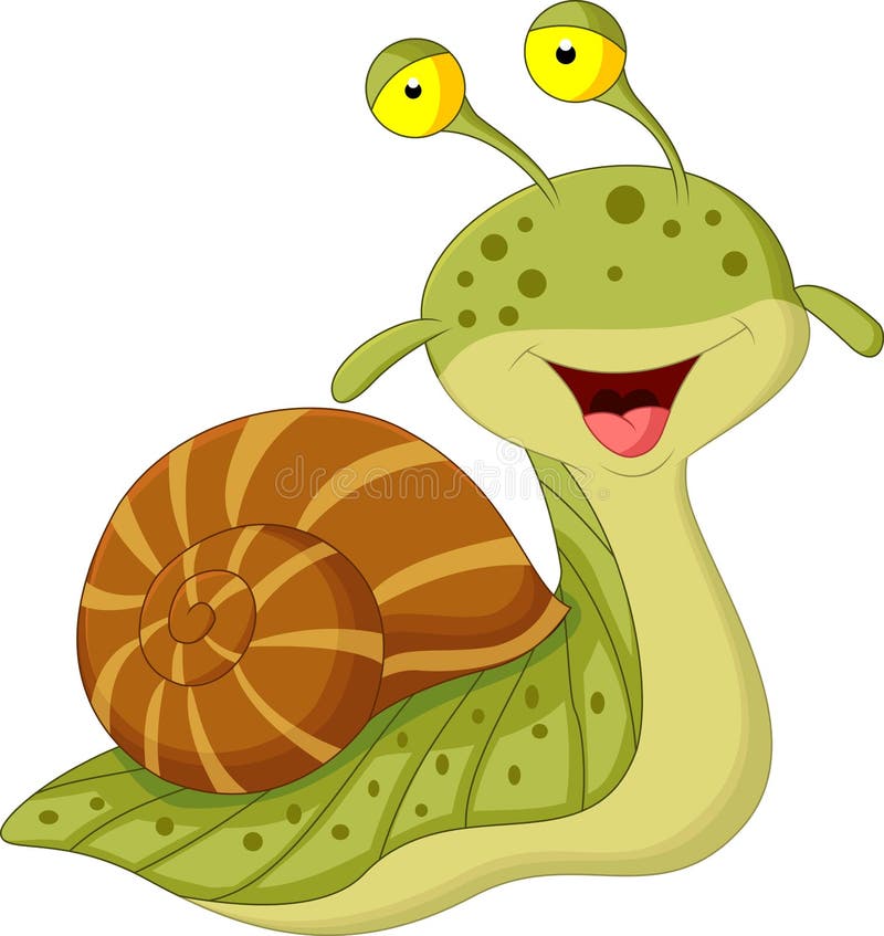 Cute snail cartoon stock vector. Illustration of eyes - 34607190