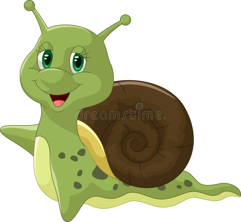 Cute Snail cartoon stock vector. Illustration of fauna - 45759049