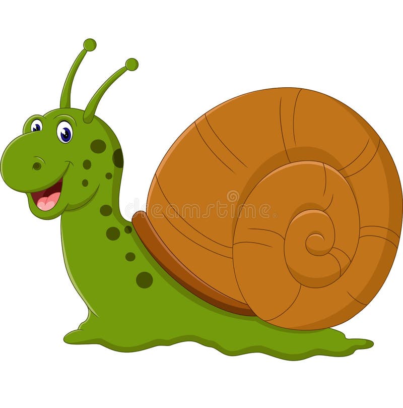 Cute snail cartoon stock vector. Illustration of happy - 64928767