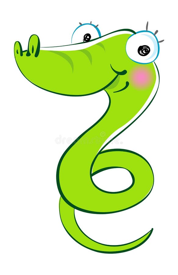 Cute snake stock illustration. Illustration of slither - 9874619