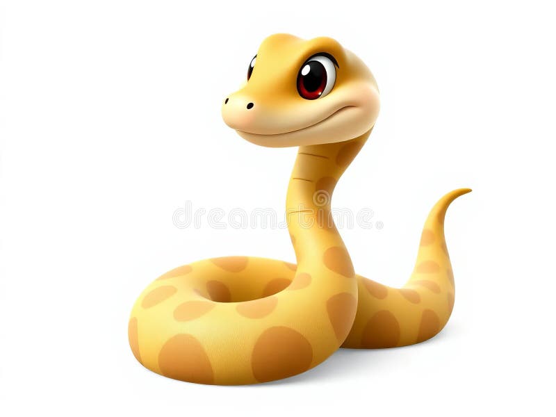 A Cute Snake with a Big Smile on Its Face Stock Illustration ...