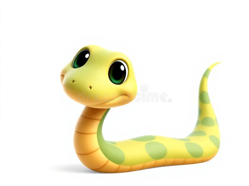 A Cute Snake with a Big Smile on Its Face Stock Illustration ...