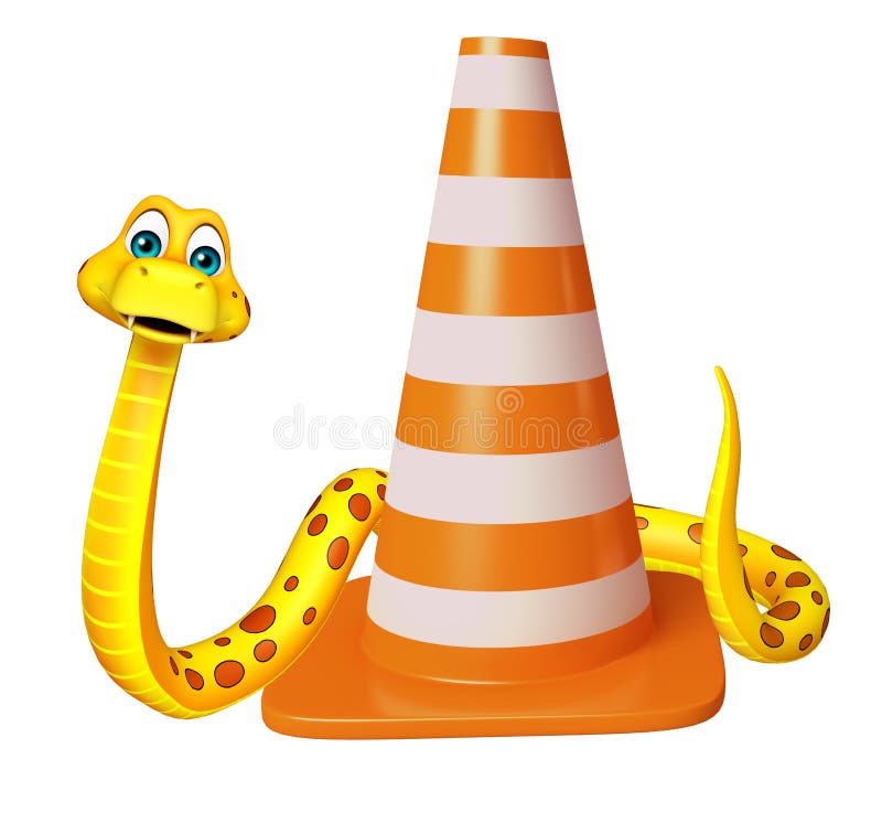 Snake Construction Worker Wearing Hard Hat, Cute Humanized Animal ...