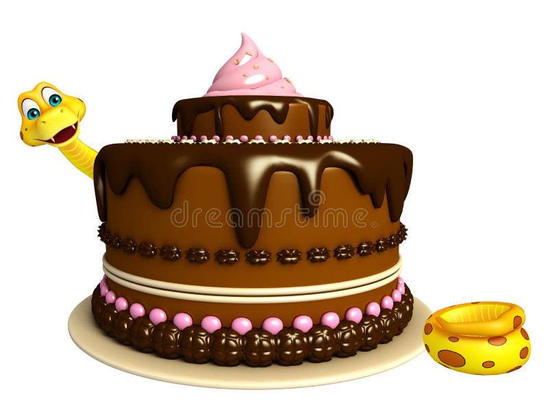 Cute Snake Cartoon Character Stock Illustration - Illustration of funny ...