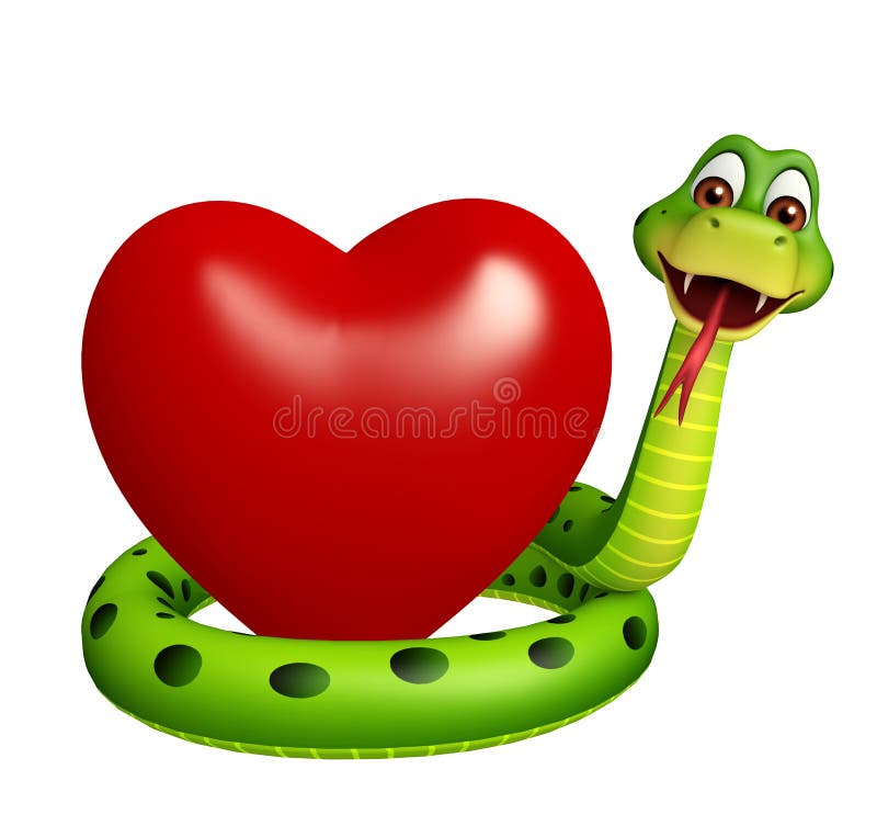 Cute Snake Cartoon Character with Baracade Stock Illustration ...