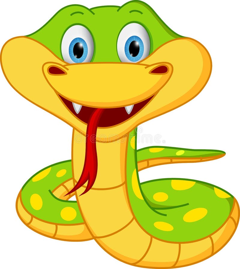 Cute cartoon snake stock vector. Illustration of anaconda - 27259564