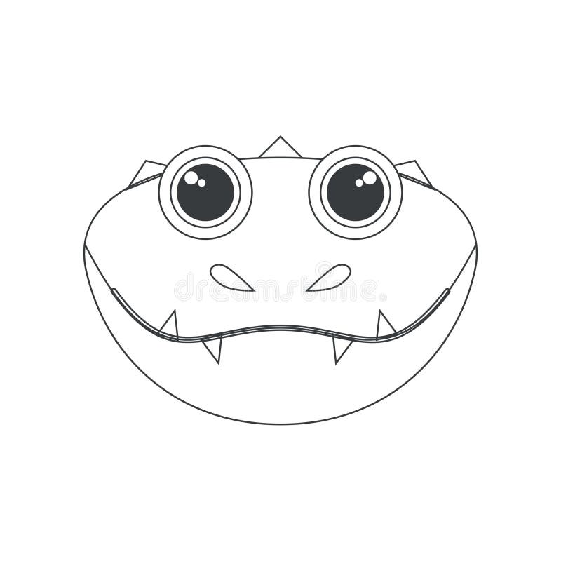 Cute Snake Face, Dangerous Serpent Animal Head of Simple Shape Stock ...