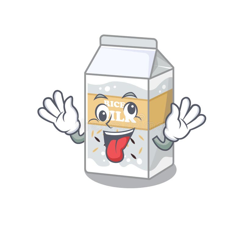 Cute Sneaky Rice Milk Cartoon Character with a Crazy Face Stock Vector ...