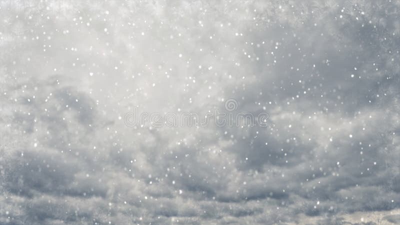 Cute Snow Fall on Clouds on Sky Background - Photo of Nature Stock ...