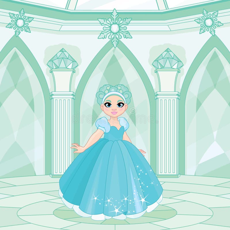 Snow Queen Magic Throne Room Stock Vector - Illustration of apartment ...