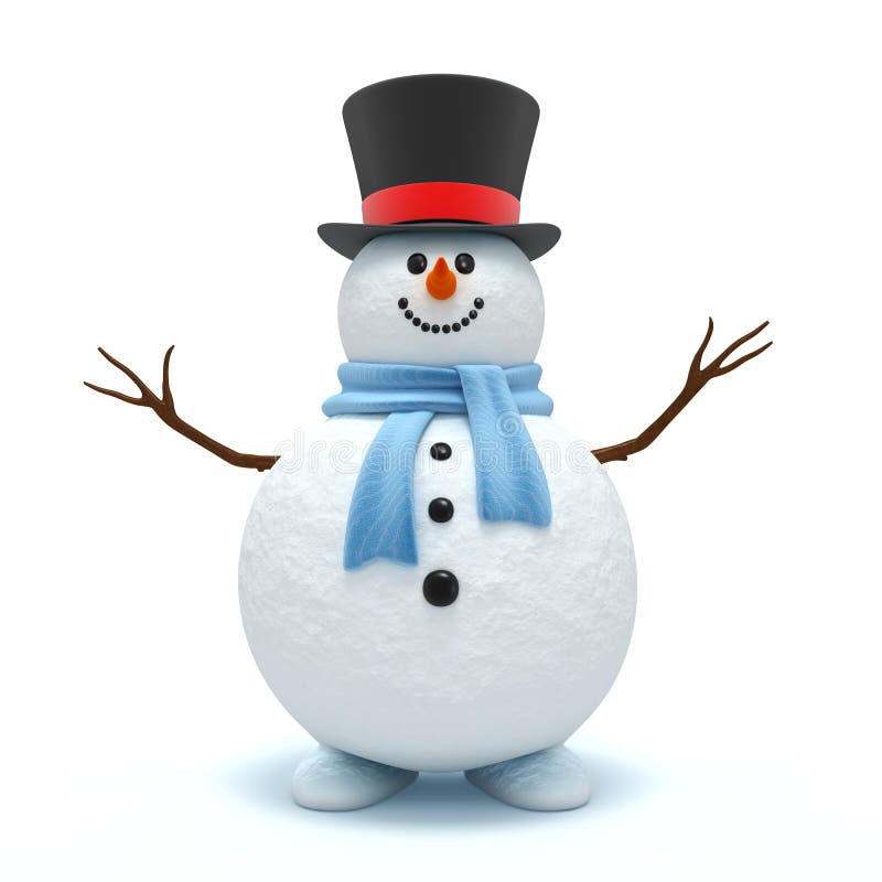 Cute snowman stock illustration. Illustration of winter - 57654741