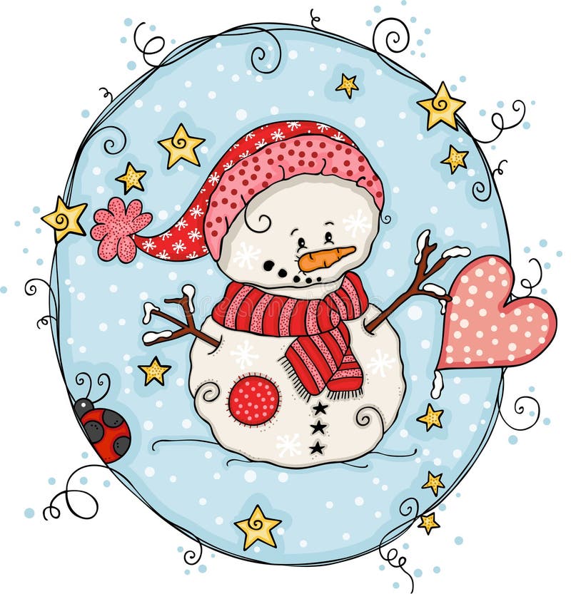 Snowman label stock vector. Illustration of label, occasion - 33530176