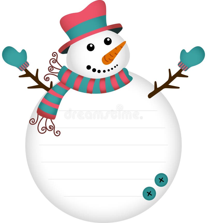 Cute snowman label sticker stock vector. Illustration of season - 79009124