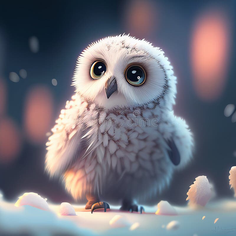 Cute Winter Owl