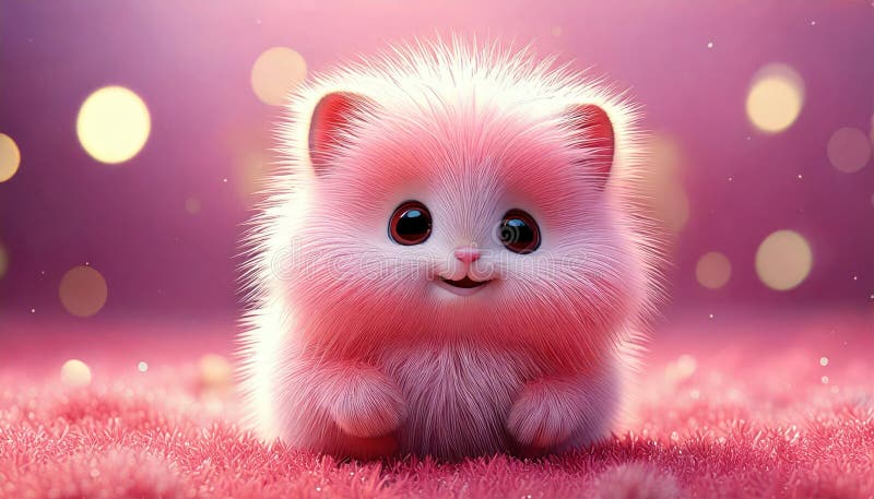 Cute Soft Creature, Radiate Positivity ,Pastel Colors, Pink, White ...