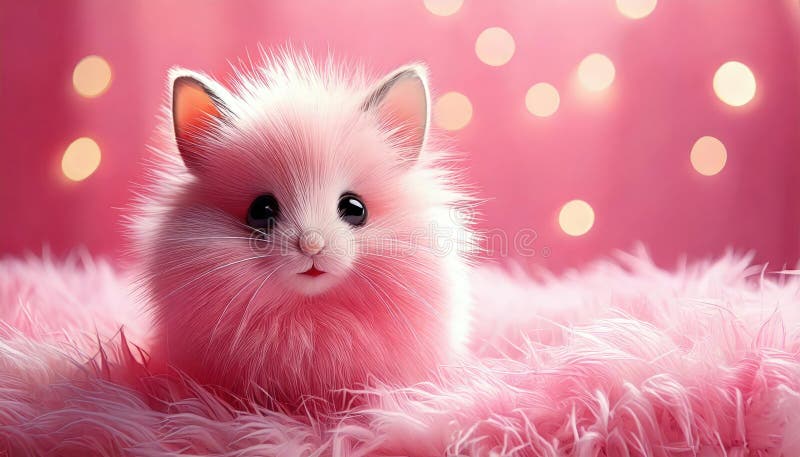 Cute Soft Creature, Radiate Positivity ,Pastel Colors, Pink, White ...