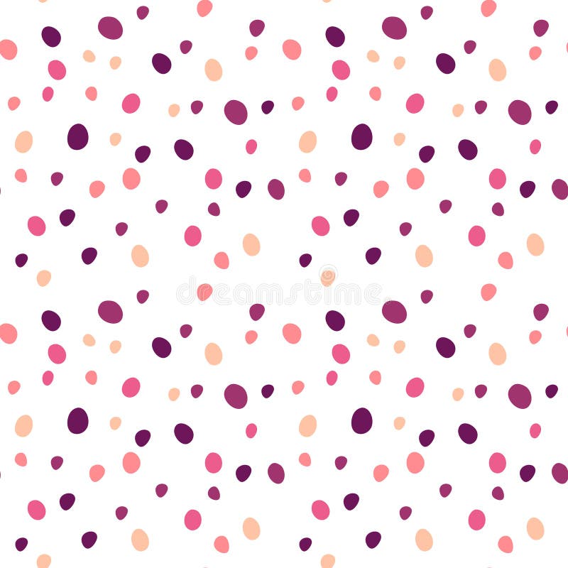 Cute Soft Purple Dots Seamless Pattern Stock Vector - Illustration of ...
