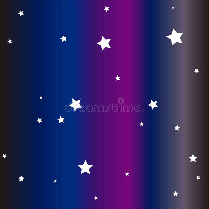 Cute Space and Stars Pattern Seamless Stock Vector - Illustration of ...