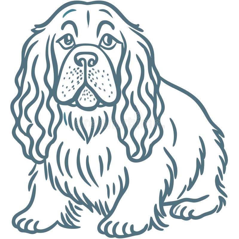 Cute Spaniel Dog Vector Illustration with Long Floppy Ears for Pet ...