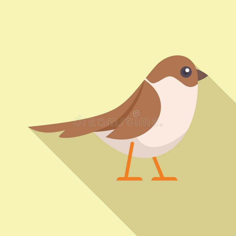 Cute Sparrow Bird Standing on Ground Illustration Stock Illustration ...