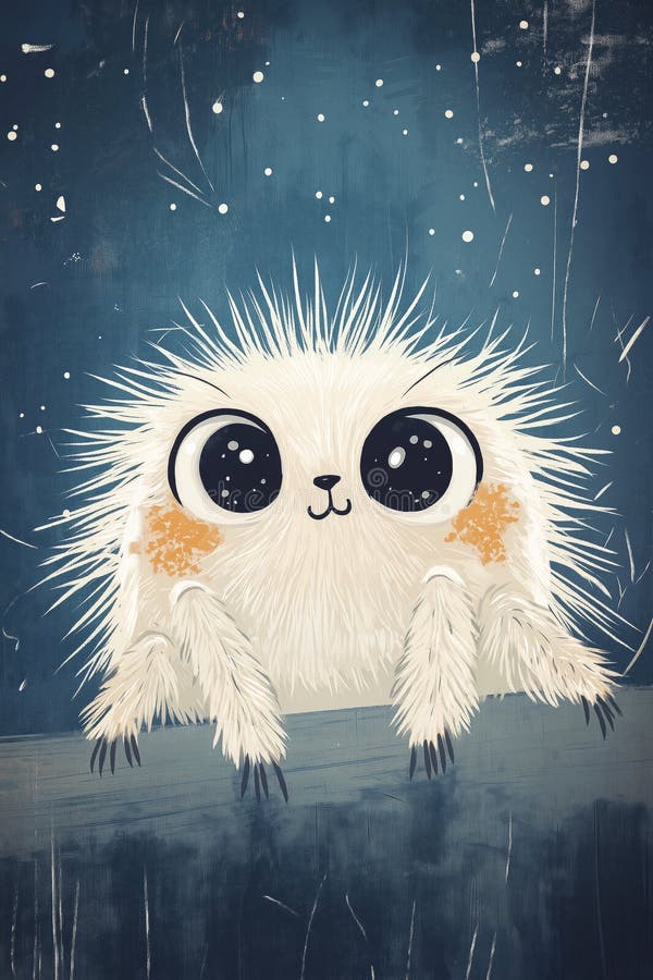 Cute Illustration of a Spider. Cute Spider Greeting Card Stock ...