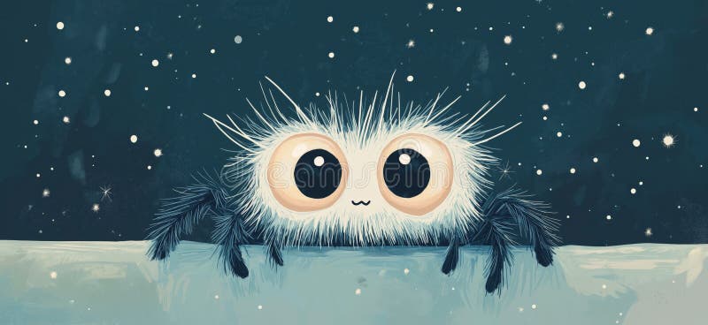 Cute Illustration of a Spider. Cute Spider Greeting Card Stock ...