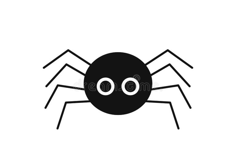 Cute spider icon stock vector. Illustration of scary - 241032381