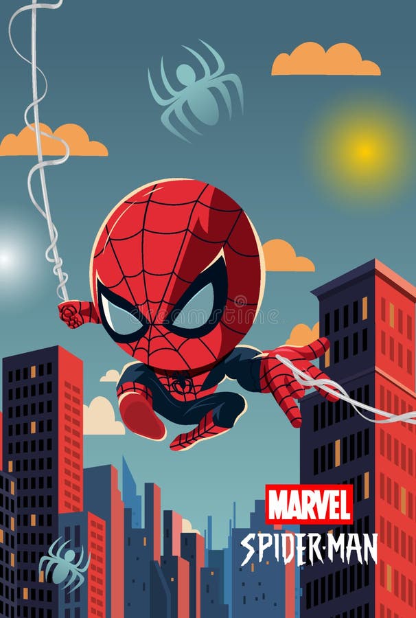 Spiderman Kids Vector Wallpaper Stock Illustration - Illustration of ...