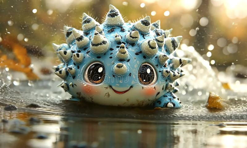 Cute, Spiky Creature Basking in a Muddy Puddle Stock Video - Video of ...