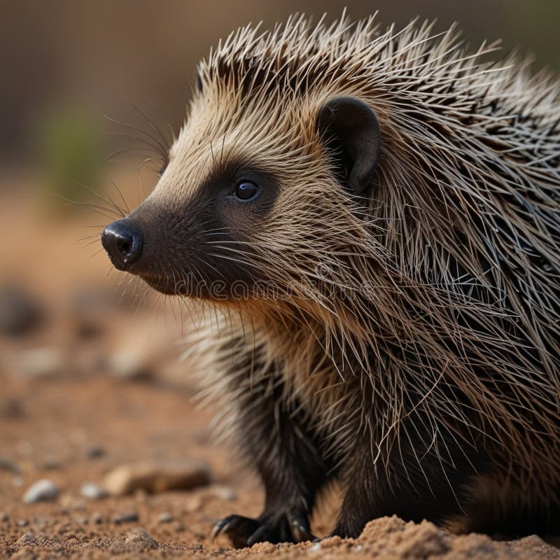 Cute Spiky Hedgehog in the Wild Stock Illustration - Illustration of ...