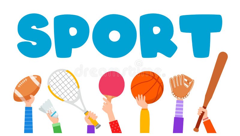 Cute Sport Festival Poster Template with Text Stock Vector ...