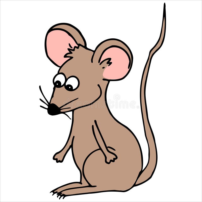Cute and Spotted Mouse. Vector Stock Vector - Illustration of sketch ...