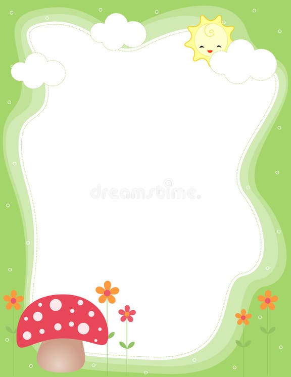 Cute spring border / frame stock vector. Illustration of clip - 16900761