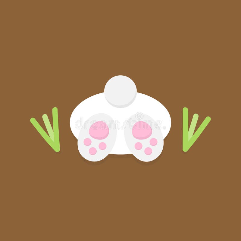 Cute Easter Bunny Rabbit Back View Stock Illustrations – 179 Cute ...