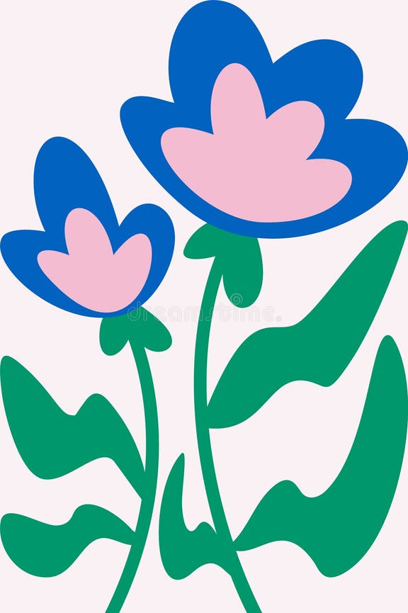 Cute Spring Flower Bloom Element Stock Vector - Illustration of simple ...