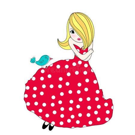 Cute spring girl stock vector. Illustration of girl, fashion - 19611632