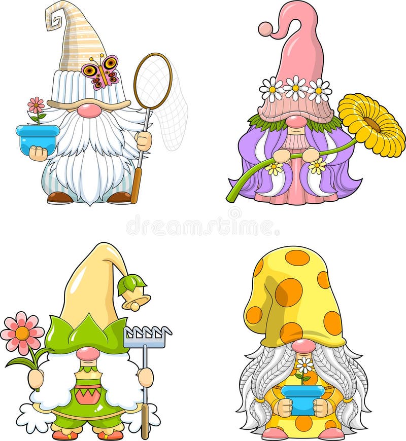 Spring Gnomes Stock Illustrations – 994 Spring Gnomes Stock ...