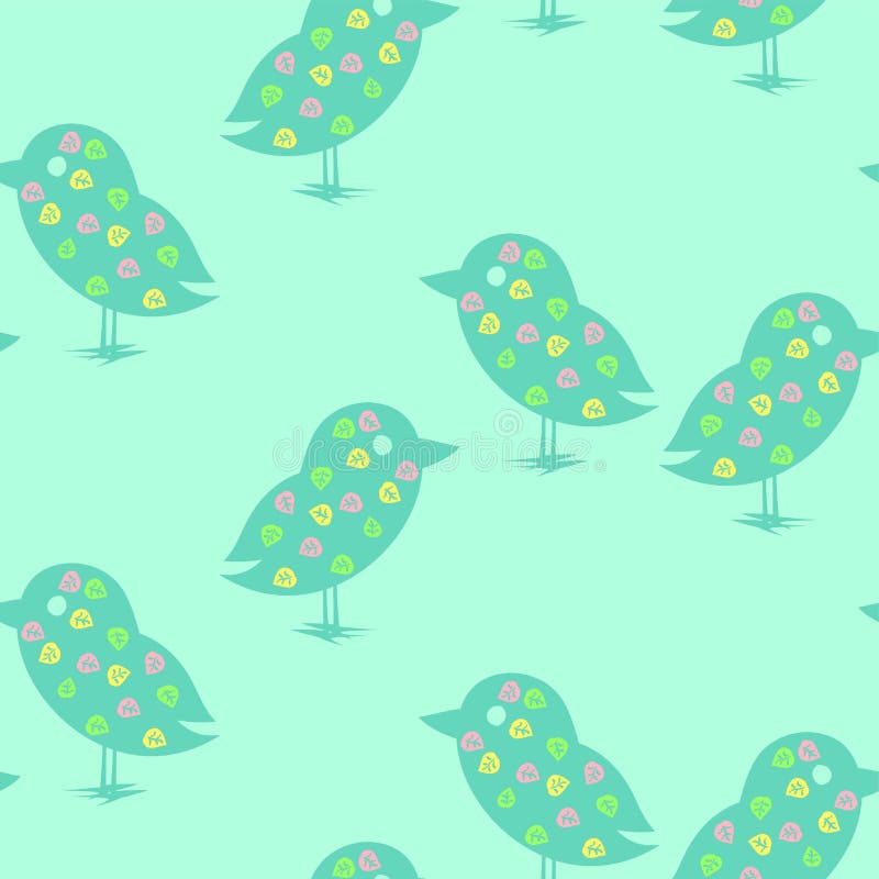 Aqua Green Flower Art Vector Repeat Pattern on a Vibrant Neon Pink ...