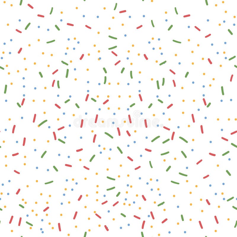 Cute Sprinkle Confetti Seamless Pattern Stock Vector - Illustration of ...