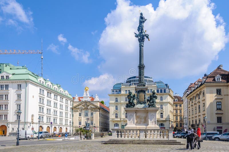 Cute Square in Vienna, Austria Editorial Photo - Image of high ...