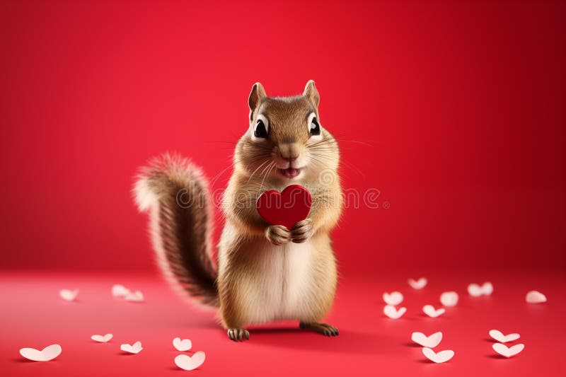 Cute squirrel couple stock illustration. Illustration of tail - 303161732