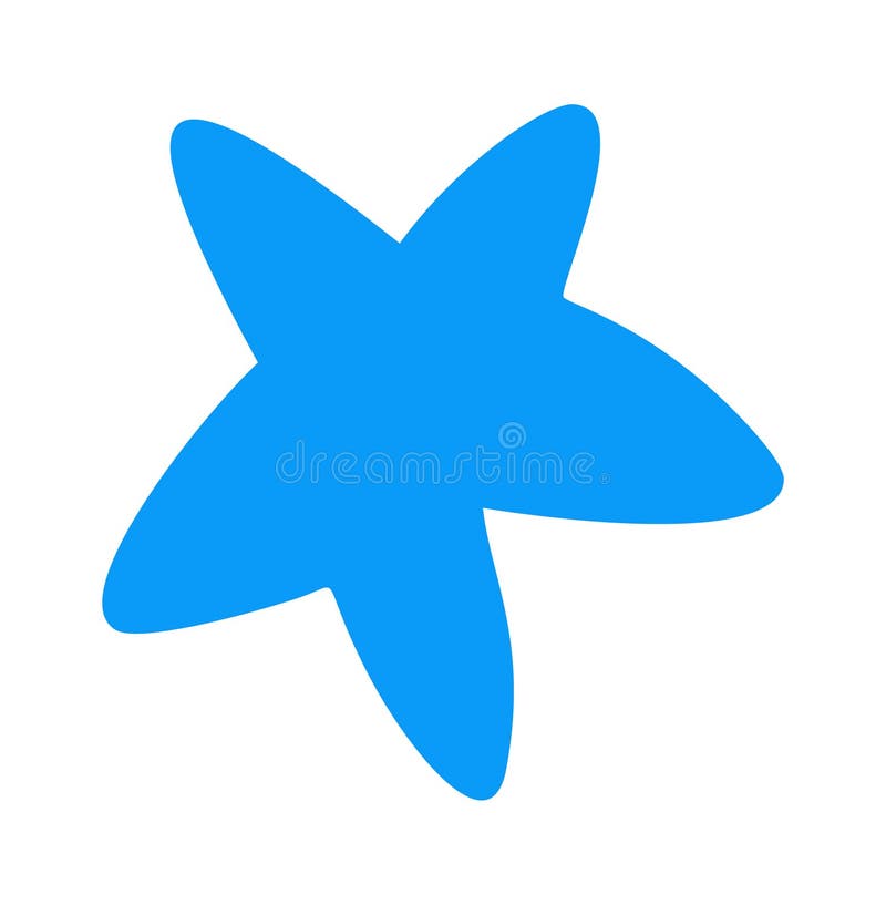Cute Star Blue Doodle Element Stock Vector - Illustration of doodle ...