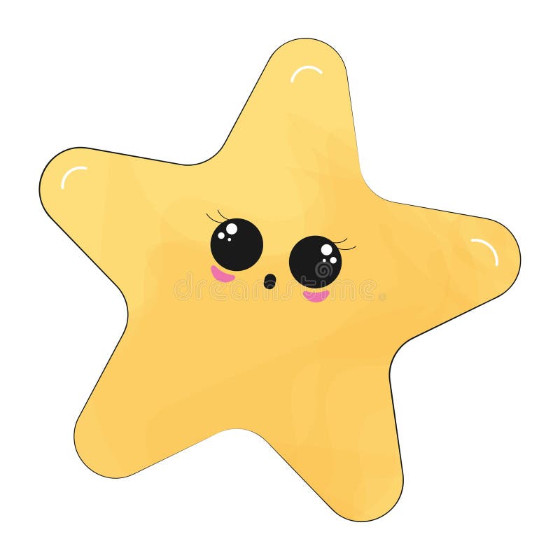 Cute Star Character Cartoon Vector Stock Vector - Illustration of ...