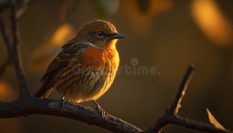 A Cute Starling Perching on a Branch, Surrounded by Nature Generated by ...