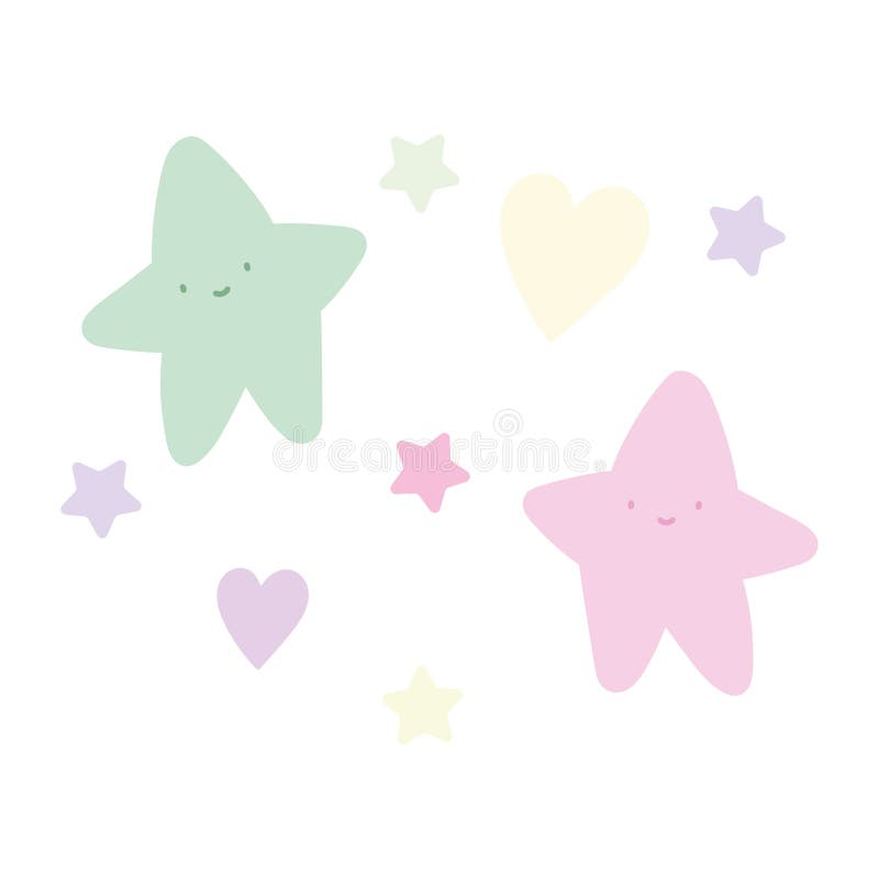 Cute stars decoration stock vector. Illustration of decoration - 232215251