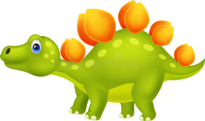 Cute stegosaurus cartoon stock vector. Illustration of extinct - 30568108