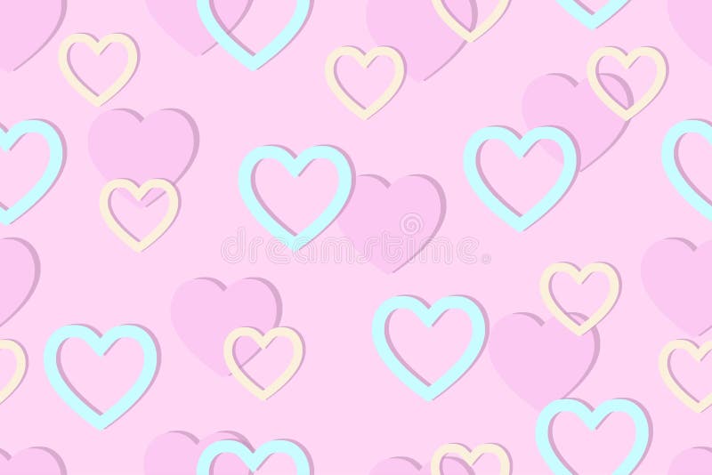 Cute Sticker Heart Paper Texture Pattern Stock Vector - Illustration of ...